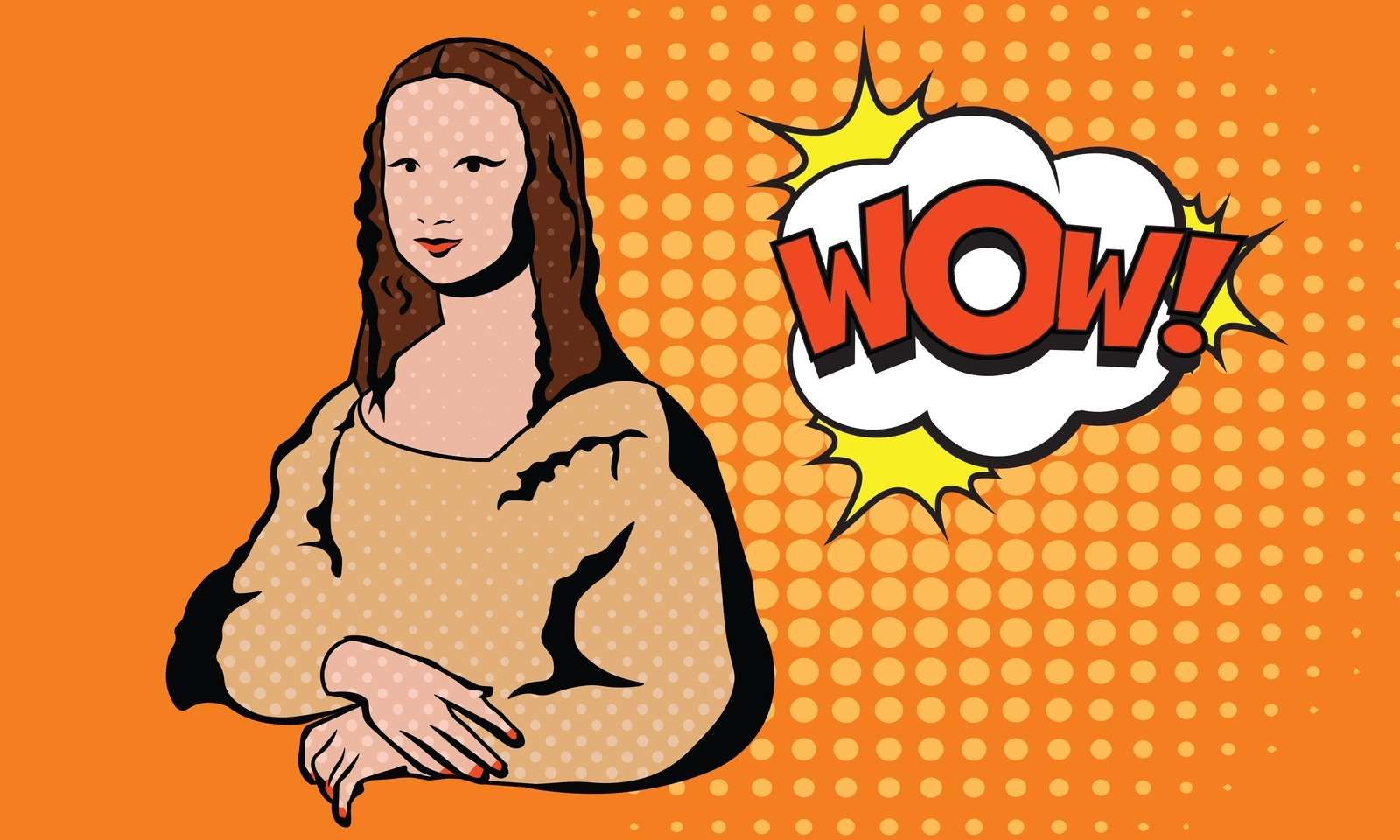 Fototapete - Comics - Retro Mona Lisa - Fototapete